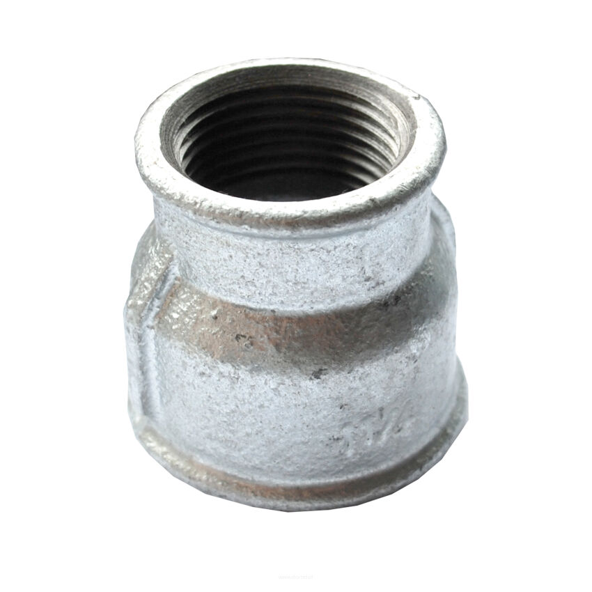 Mufa ocynkowana redukcyjna 1 1/2 cala x 1 cal - do instalacji c.o., c.w.u. - Domer